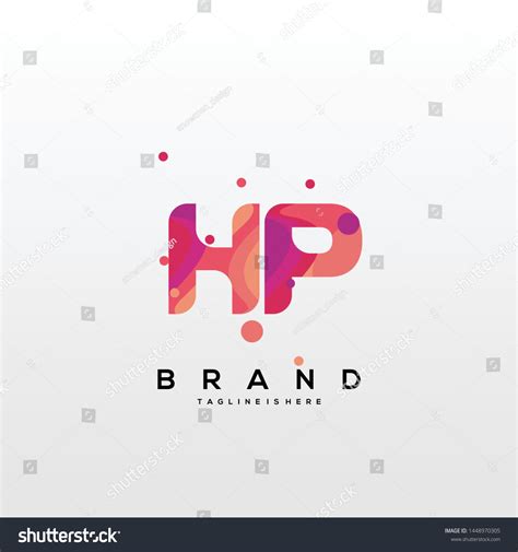 Initial Letter Hp Logo Colorful Background Stock Vector Royalty Free Shutterstock