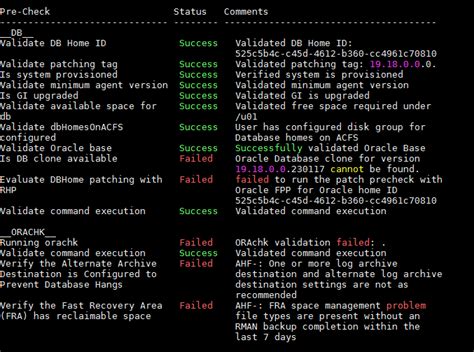 Pre Checks For Db Update Failed For 1918 — Oracle Mosc