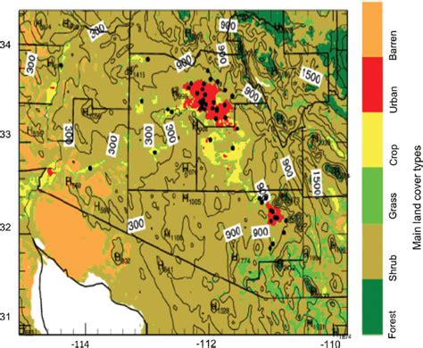 Main Land Cover And Land Use Types From 2011 National Land Cover