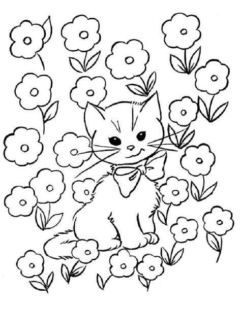 Раскраски кошки и котята. Скачать и распечатать раскраски