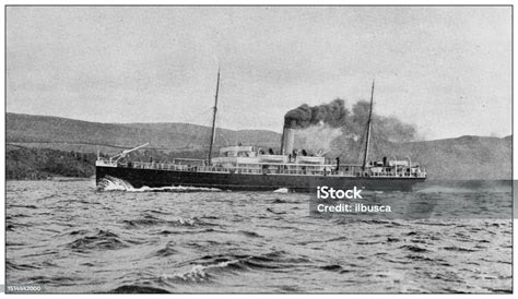 Antique Image From British Magazine Steamboat Galtee More Stock