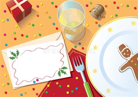 Vector De Cena De La Navidad Ilustración del Vector Ilustración de