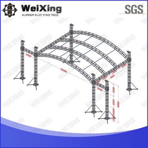 Arch Roof 107m Free Design Truss Party Display Alloy Truss Studio With