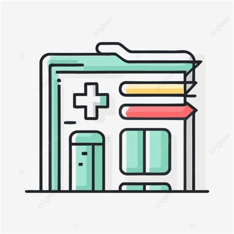 醫療商店概念的平面圖標 向量 白色背景上描繪急診室的直線圖標 平面圖標和 Dribbble 的矢量插圖 行為高清向量圖案素材免費下載