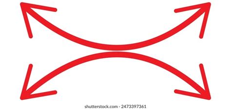 Dual Semi Circle Arrow Vector Illustration Stock Vector Royalty Free