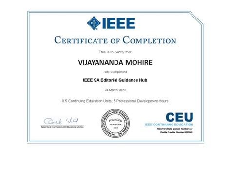 Ieee Member Certificate 2024