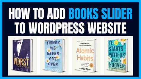 How To Add A Book Slider To A Wordpress Website Step By Step Guide