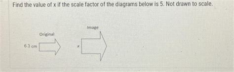 Solved Find The Value Of X If The Scale Factor Of The Chegg Com