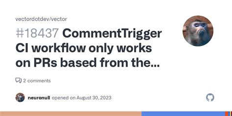 Commenttrigger Ci Workflow Only Works On Prs Based From The Main Repo
