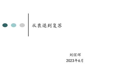 刘煜辉 从衰退到复苏