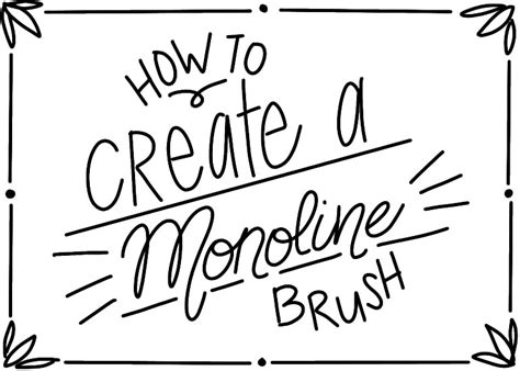 How To Create A Monoline Brush In Procreate Ebb And Flow Creative Co