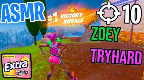 Asmr Gaming 😴 Fortnite Zoey Tryhard Relaxing Gum Chewing 🎮🎧 Controller