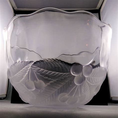 Vintage Mikasa Crystal Large Serving Bowl Mikasa Salad Bowl Bountiful