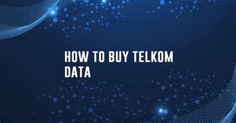 How To Buy Telkom Data
