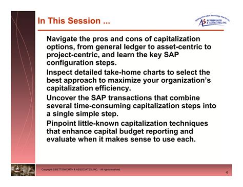 Presenting SAP Fixed Assets Capitalization Best Practices PDF