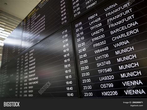 Boarding Time Monitor Image Photo Free Trial Bigstock
