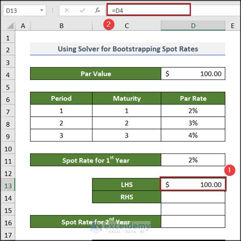 How To Calculate Bootstrapping Spot Rates In Excel Examples
