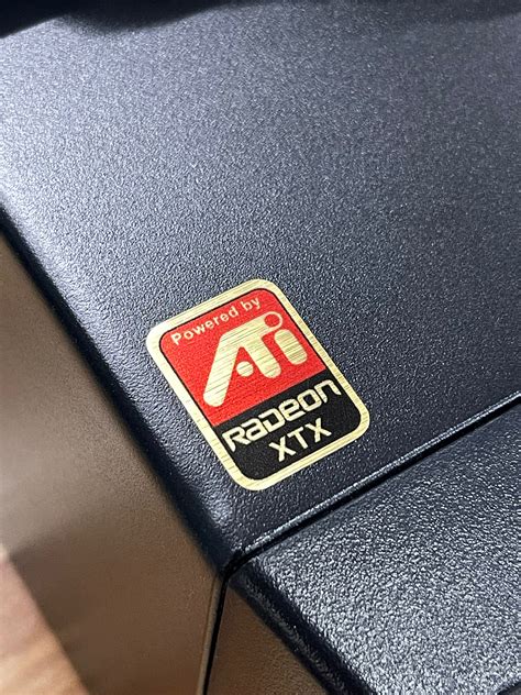 Ati Radeon Xtx Series Powered By Case Badge Sticker Gold Geekenspiel