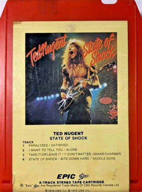 Ted Nugent State Of Shock 1979 Red 8 Track Cartridge Discogs