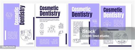 화장품 치과 절차 보라색 브로셔 템플릿 A4 용지에 대한 스톡 벡터 아트 및 기타 이미지 A4 용지 가리기 개념 Istock