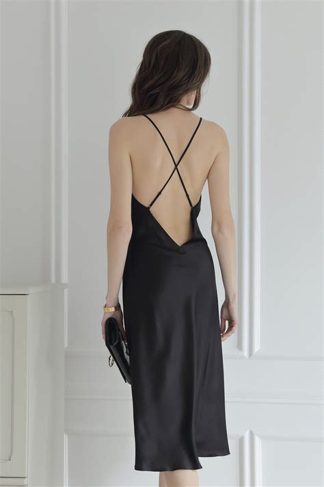 Luxury Bias Cut Silk Midi Dress Cowl Neck Silk Slip Dress Etsy