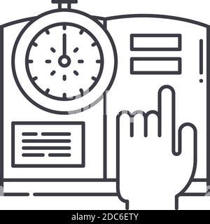 Daily Task Icon Outline Vector Work Schedule Activities List Stock