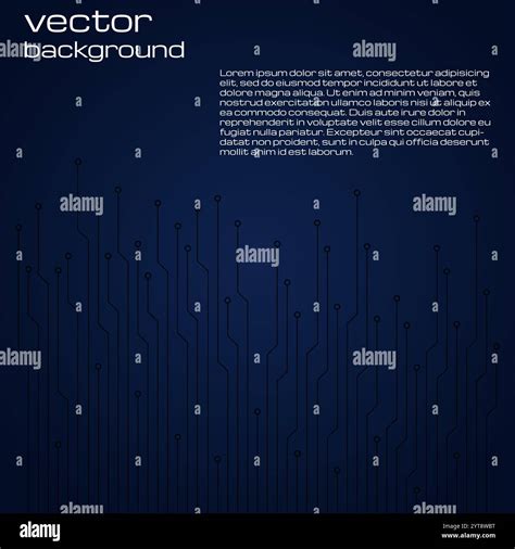 Abstract Technological Dark Blue Background With Elements Of The