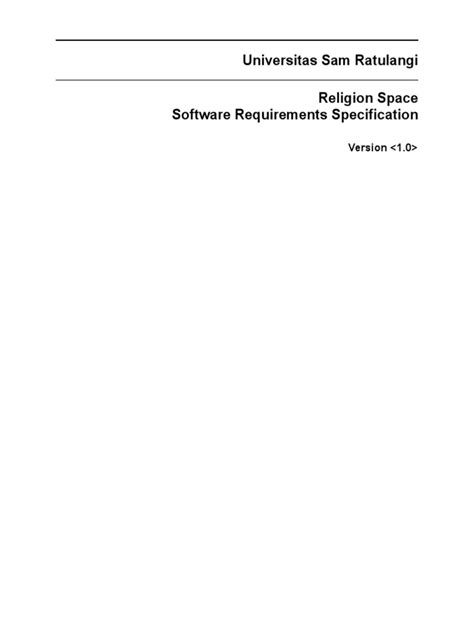 Dokumen Srs Software Requirement Specification Religion Space Pdf Pdf