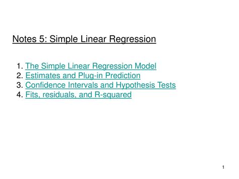 PPT Notes 5 Simple Linear Regression PowerPoint Presentation Free Download ID 333739