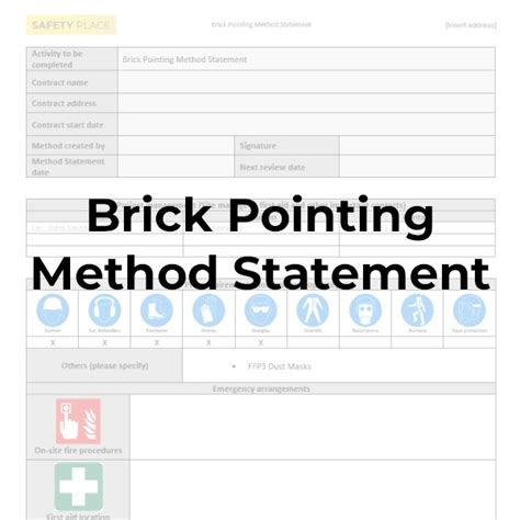 Brick Pointing Method Statement Safety Place