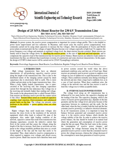 25 Mva Reactor On 230 Kv Line Design Pdf Inductor Transformer