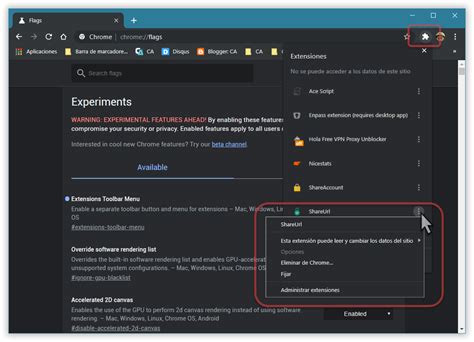 El Men Oculto De Extensiones En Chrome Conocimiento Adictivo