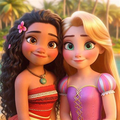 Moana és Rapunzel 5d Saját Készítésű Gyémántfestő Készlet Kerek