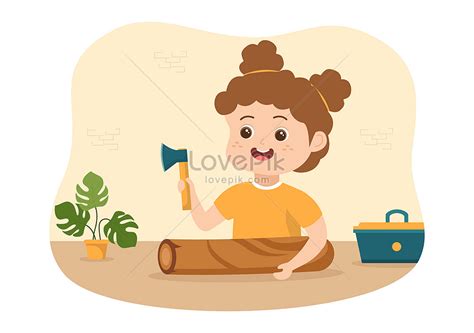 목공 일러스트레이션 일러스트 무료 다운로드 Lovepik