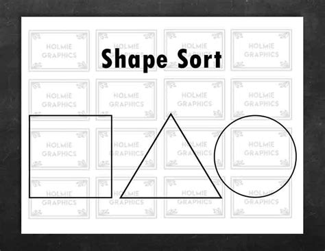 Shape Sort Sorting Shapes Shapes Square Triangle Circle Homebabe Learn From Home Etsy