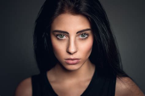 Julia Carina Long Hair Women Martin Kühn Portrait Depth Of Field