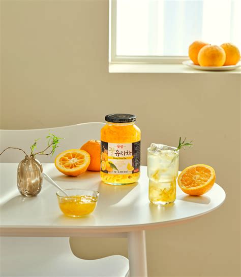 꽃샘 꿀유자차 2kg 병 꽃샘식품