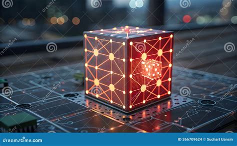 Large Language Model Deep Learning Computation Glowing Holographic Cube