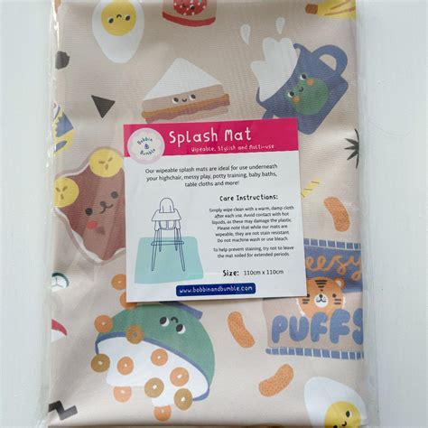 Splash Mat Bundle 2 Pack Waterproof Messy Mats Bows And Snacks