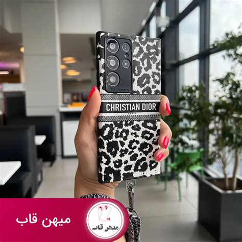 قاب گوشی سامسونگ Christian Dior پلنگی دیور مشکی میهن قاب