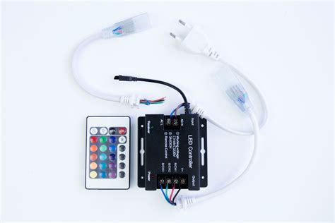 AC V AC V IR Keys Remote Control High Voltage Aluminum RGB LED Controller DERUN LED