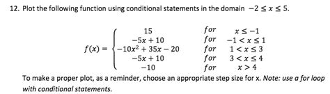 Plot A Function In MATLAB Using Conditional Chegg Com