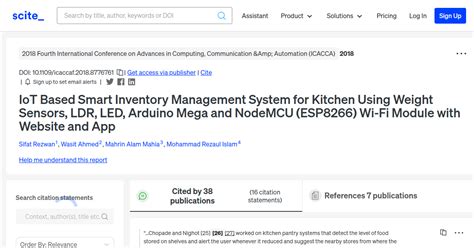 Iot Based Smart Inventory Management System For Kitchen Using Weight