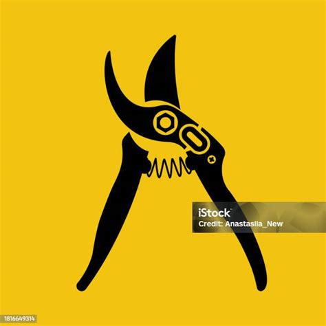 剪定ばさみの黒いシルエットアイコンガーデニングハサミガーデニング剪定ばさみ 剪定のベクターアート素材や画像を多数ご用意 剪定 はさみ
