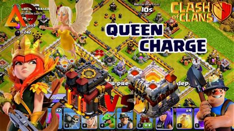 Th10 Attack Strategy Th10 Vs Th11 Th10 Queen Charge Youtube
