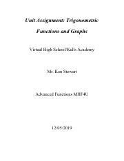 Unit Assignment Trigonometric Functions And Graphs Pdf Unit Assignment Trigonometric