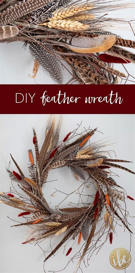 Diy Feather Wreath For Fall Feather Wreath Wreaths Diy Wreath