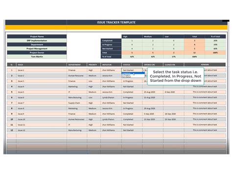 Issue Tracker Template Dashboard Biz Infograph
