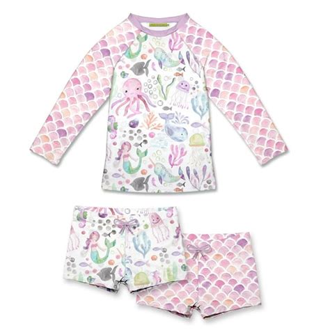 Millie Loves Lily Female Lilac Sea Dreams Long Sleeve Rashguard