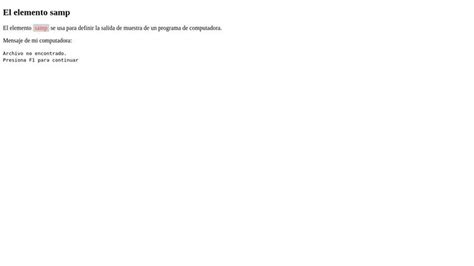 Html Computercode Samp Element